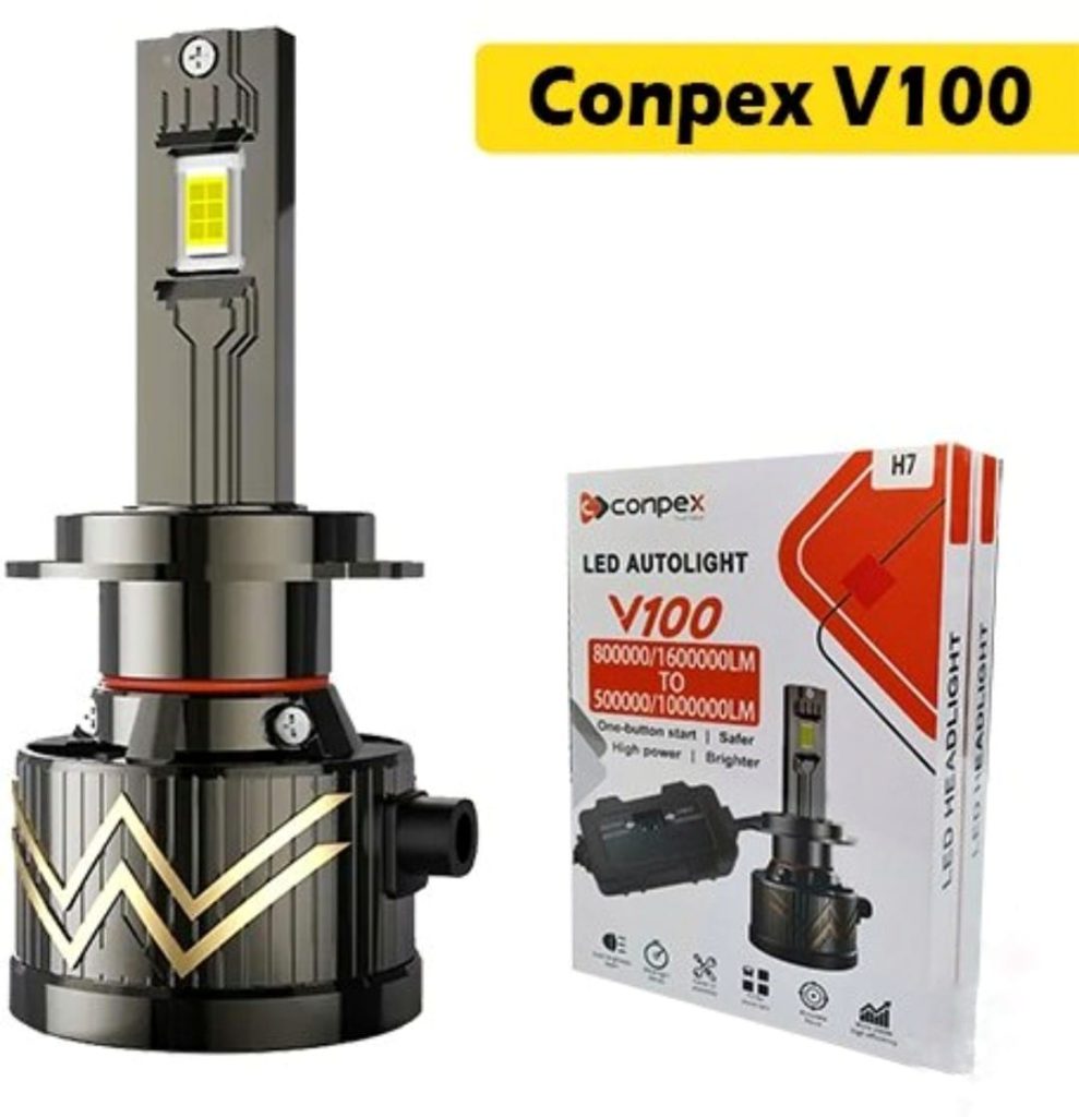 هدلایت v100 conpex اصلی کیلید دار پایه h7 - محافظ سر سیلندر تکنیک